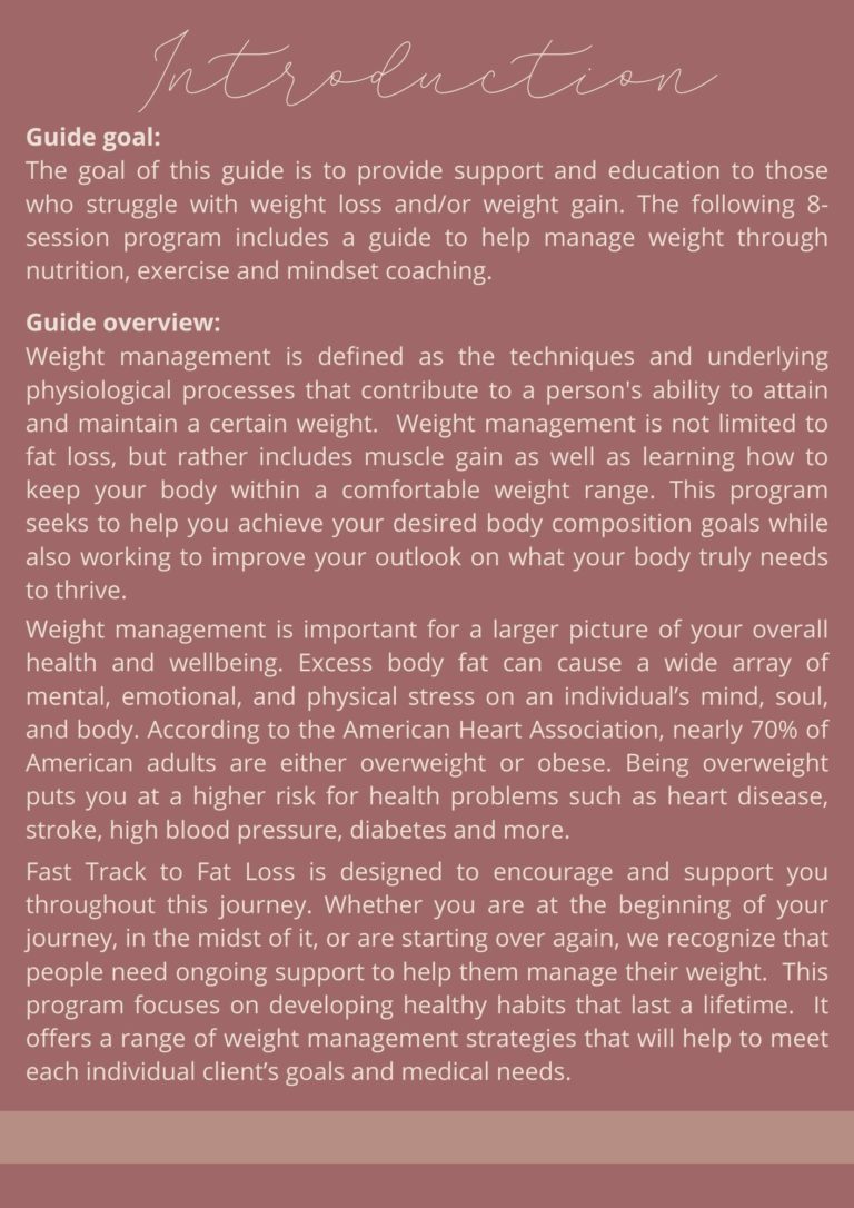 Fast Track to Fat Loss: Your 8-Week Blueprint for Lasting Transformation